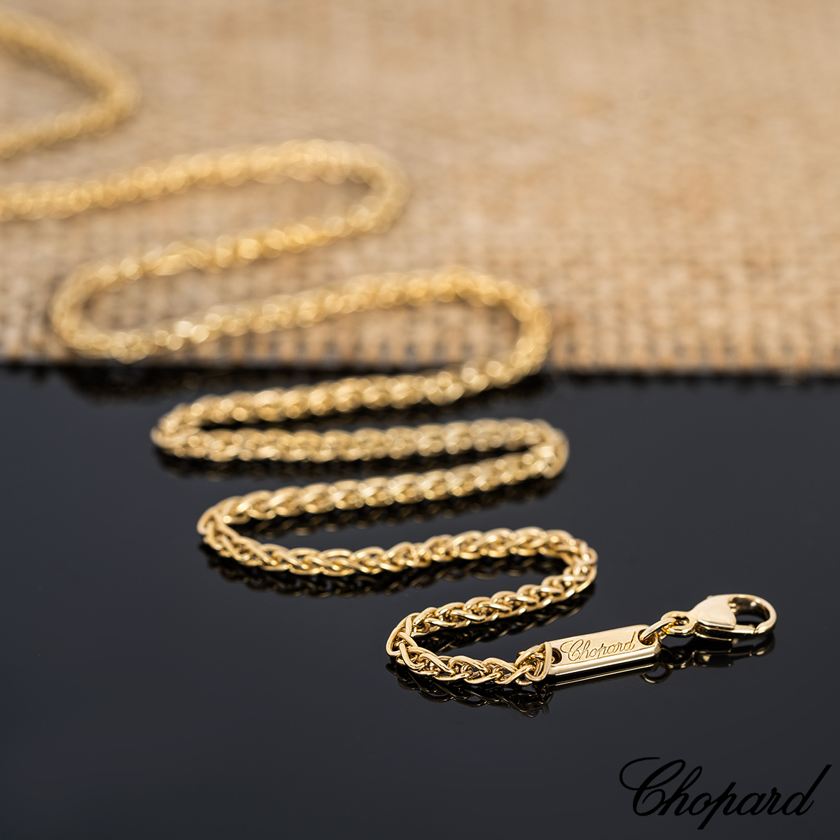 Chopard Yellow Gold 2mm Wheat Chain | Rich Diamonds